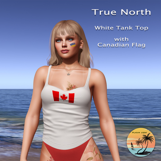 Second Life Marketplace - Playa Vida - True North Tank Top - White